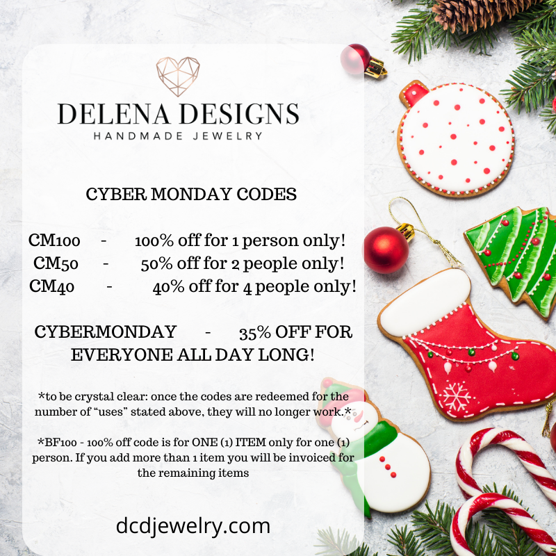 2022 Cyber Monday Codes – Delena Wright Artisan Jewelry