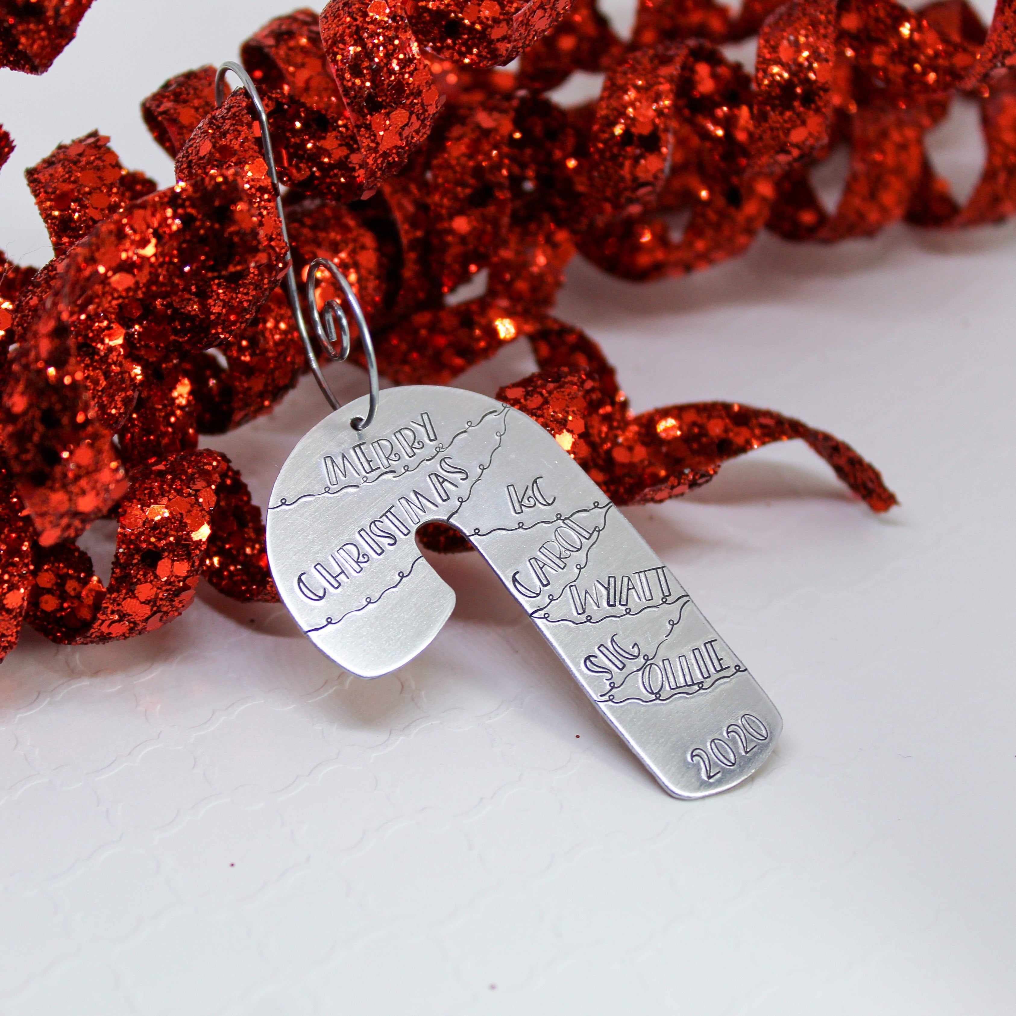 Personalized Candy Cane Christmas Ornament | Candy Cane Ornament ...